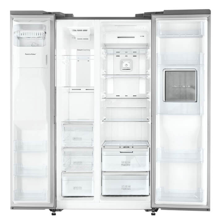 ساید بای ساید دوو 32 فوت سری پرایم 2 درب DS-3325 سفید متالیک،سفید براق و استیل + خرید اقساطی ...